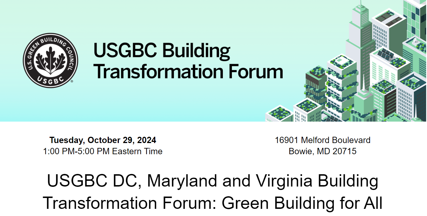 USGBC DC, Maryland and Virginia Building Transformation Forum: Green ...